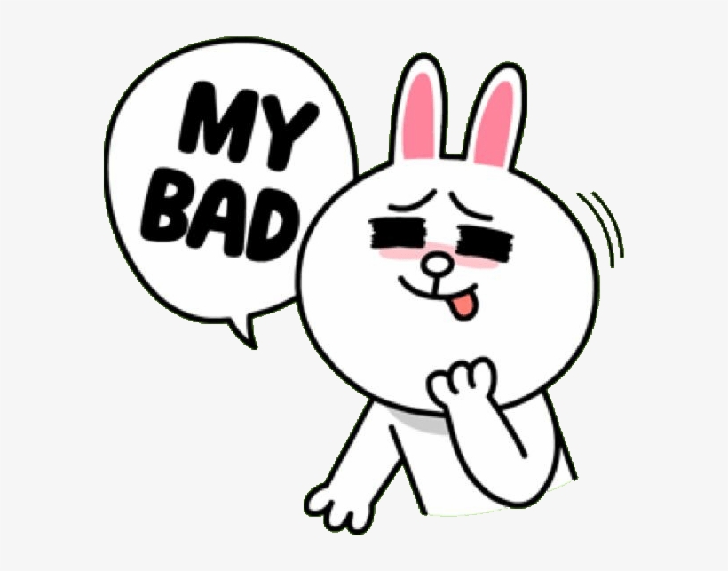 More Free My Bad Png Images - Line Friends Sticker Transparent PNG ...