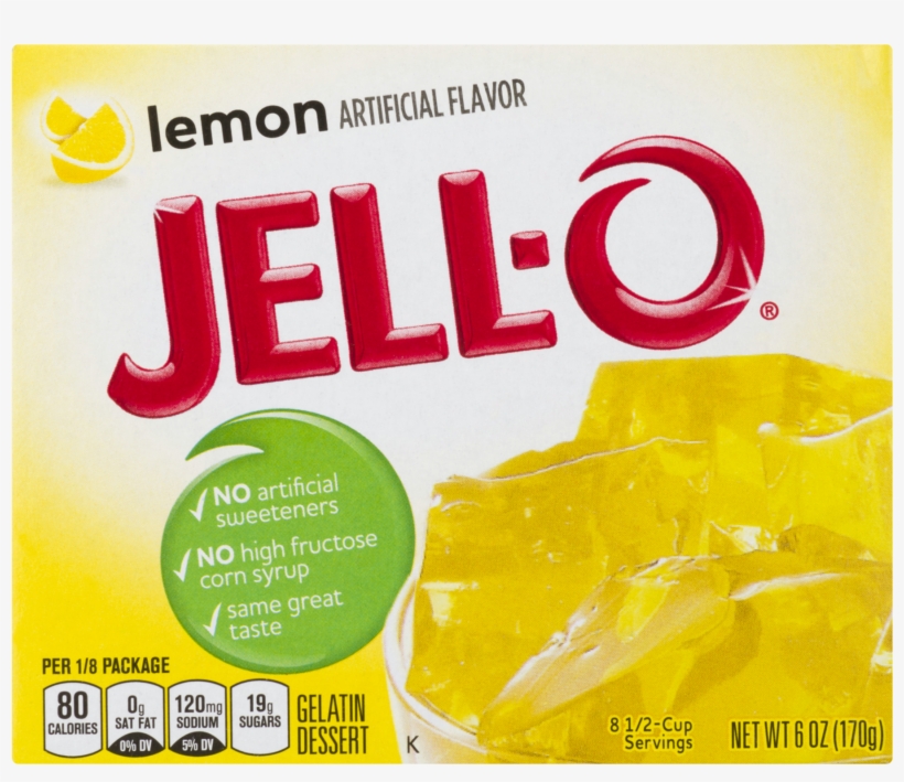 Download Jell-o Lemon Gelatin 3 Oz - Jello - HD Transparent PNG ...