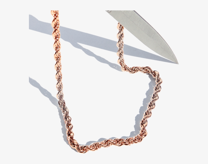 Rope Chain 6mm Rose Gold - Rope Chain Transparent PNG - 600x600 - Free ...