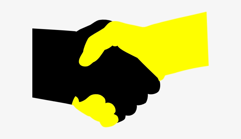 Download Yellow Hand Shake Clip Art - Handshake Clipart - HD ...