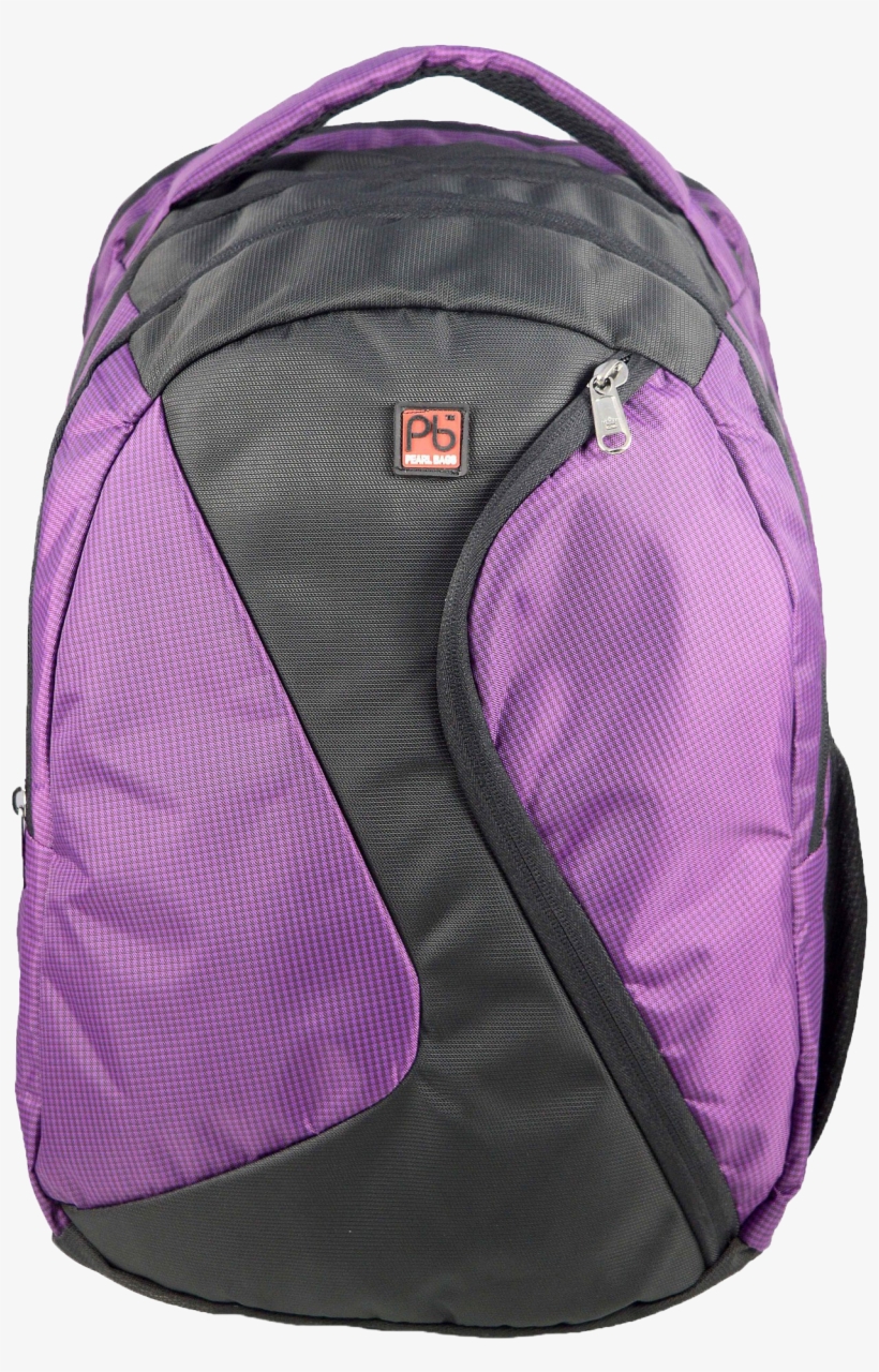 Black And Purple School Bag Front View - School Bag Transparent Png Hd ...