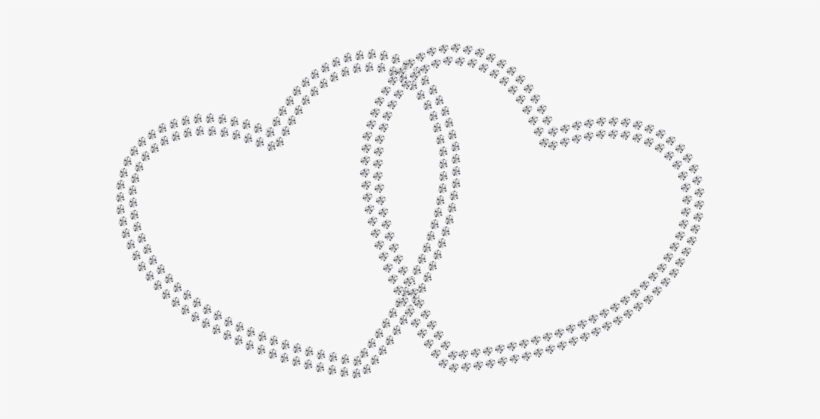 Two Diamond Hearts Png Clip Art Image - Silver Clipart Hearts ...