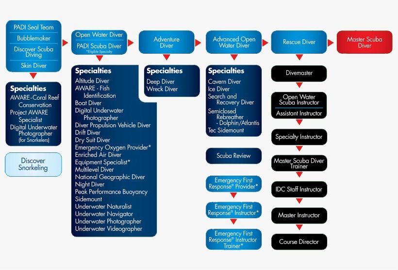 Scuba Diving Courses & Certification Levels - Padi Certification Levels ...