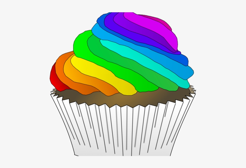 Cupcake Clipart Summer - Cupcake Png Clipart Rainbow Transparent PNG ...