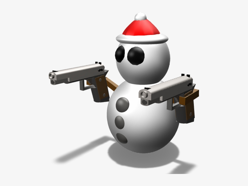 Snowman With Guns - Handgun Transparent PNG - 716x537 - Free Download ...