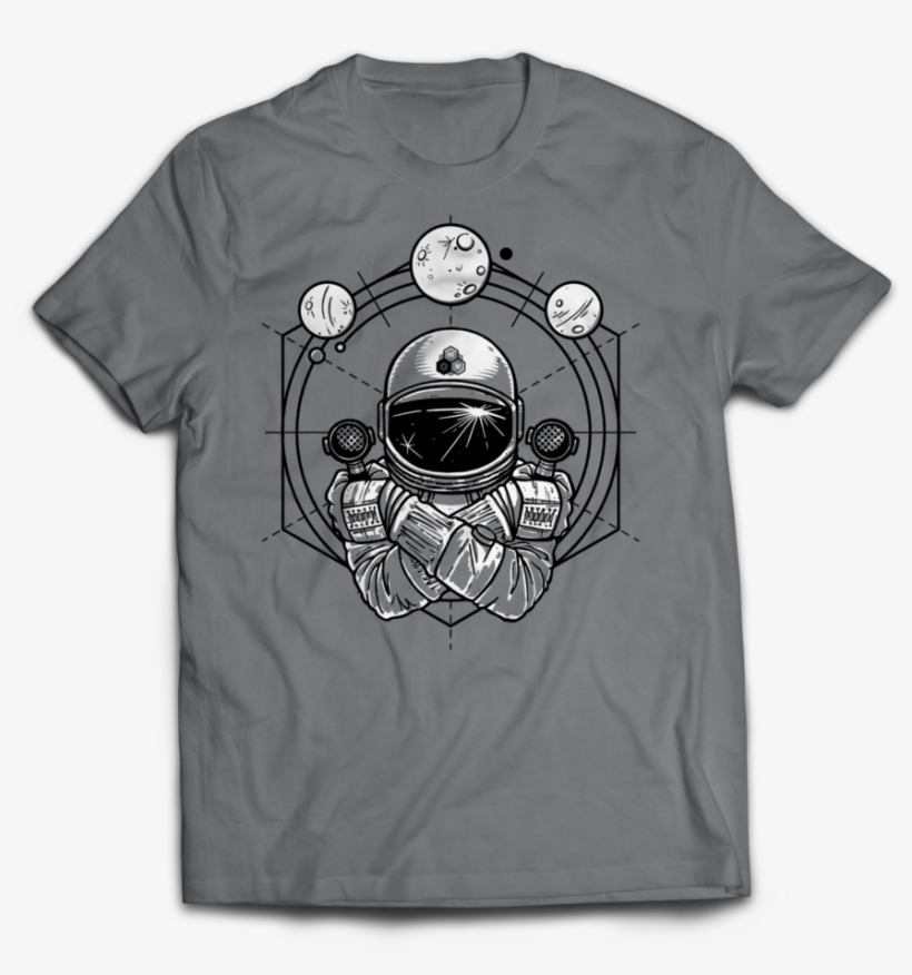 Spaceman Grey T-shirt Mockup Front Transparent PNG - 1000x1000 - Free ...