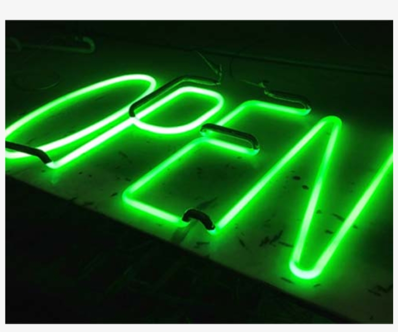 Green "open" Neon Sign - Neon Transparent PNG - 1024x1024 - Free ...