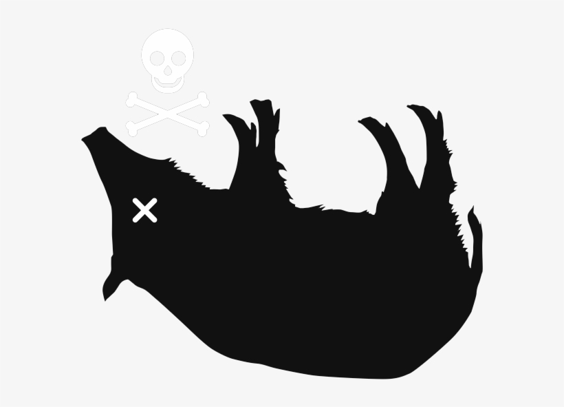 Original) - Dead Pig Black And White Transparent PNG - 801x619 - Free ...