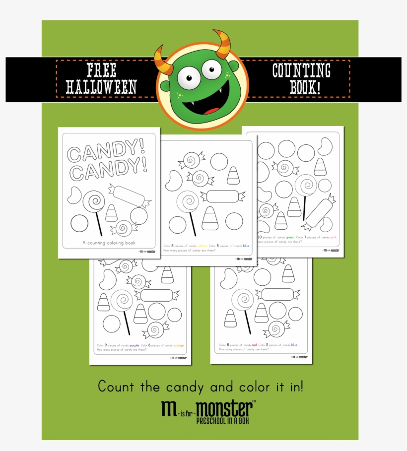 Halloween Candy Counting Book For Toddlers And Preschoolers - Cartoon ...