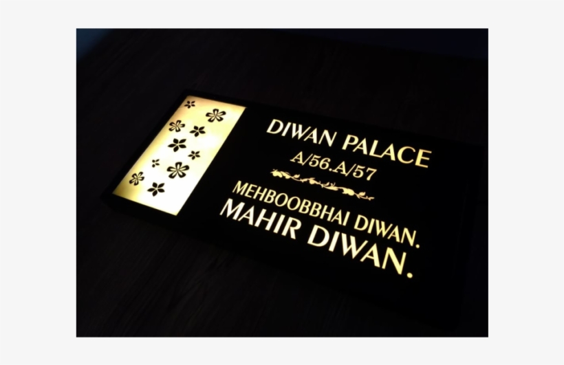 Parichay Personalized Back Lit Name Plate - Calligraphy Transparent PNG ...