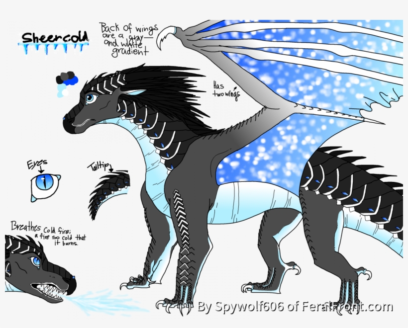 Sheercold The Icewing/nightwing Hybrid - Wolf The Nightwing Icewing ...