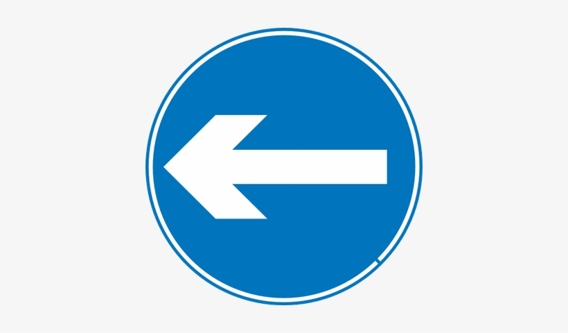 Keep Left Road Sign Transparent PNG - 400x400 - Free Download on NicePNG