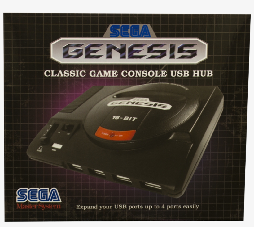Sku 100864-01 - Sega Genesis Classic Game Console Usb Hub Transparent ...