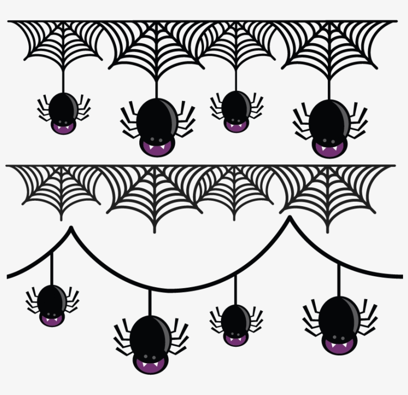 Cute Halloween Border Png - Spider Borders Transparent PNG - 800x715 ...