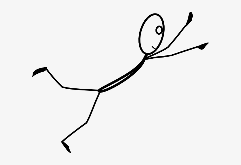 Stickman Flying Clip Art At Clker - Falling Clip Art Transparent PNG ...