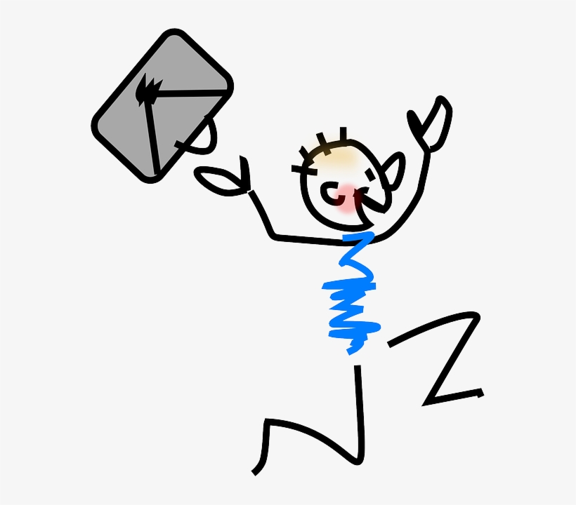 Postman, Mailman, Running, Letter, Post, Stickman - Clip Art ...