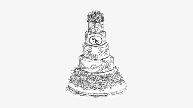 Two Tier Cake Sketch Transparent PNG - 404x529 - Free Download on NicePNG