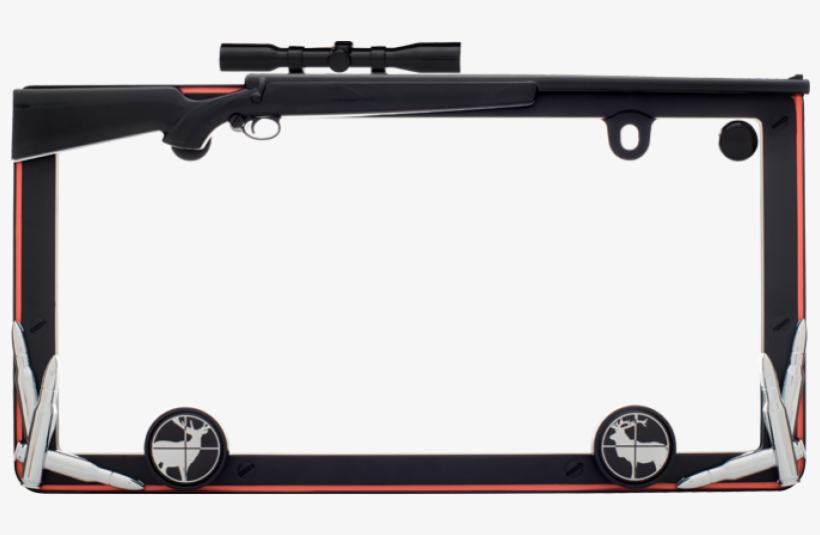 Download Hunting Rifle With Bullets License Plate Frame - Rifle License ...