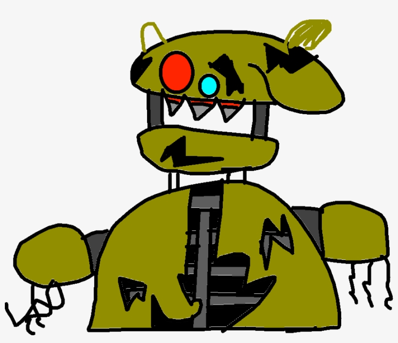 Springtrap - Drawing - Cartoon Transparent PNG - 882x717 - Free ...