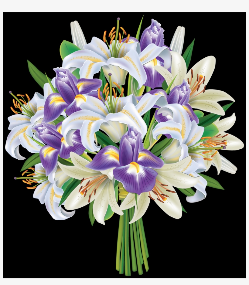 Free Iris Pngs - Buket Bunga Cdr Transparent PNG - 1459x1600 - Free ...