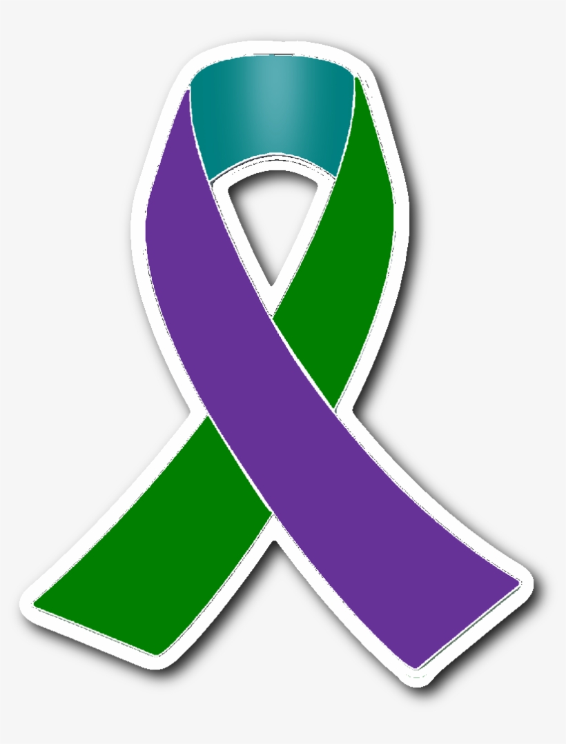 Purple And Green Awareness Ribbon Transparent PNG - 1064x1064 - Free ...