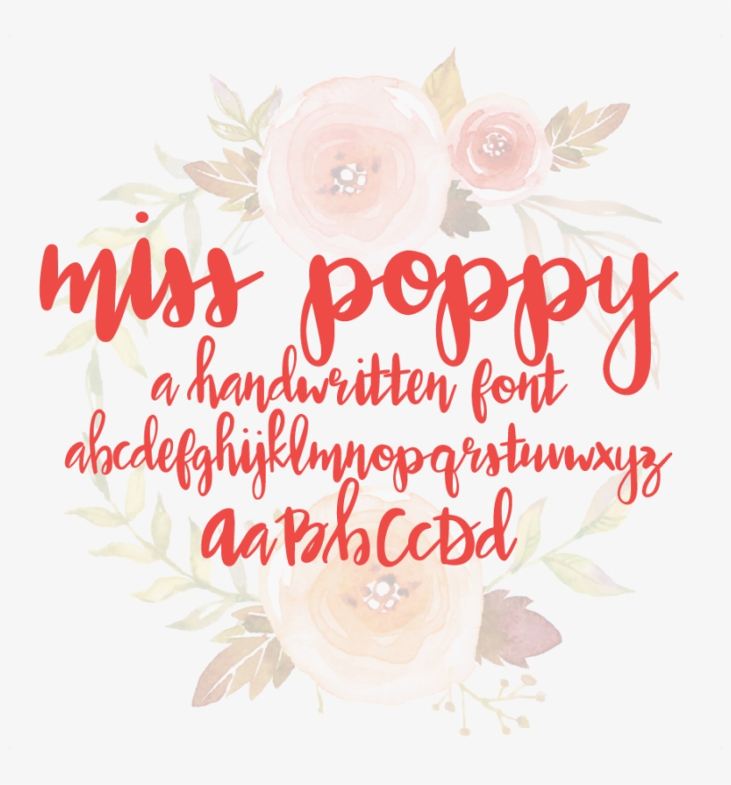 Miss Kate Cuttables Miss Poppy Font Dingbat Font Scrapbooking, - Poppy ...