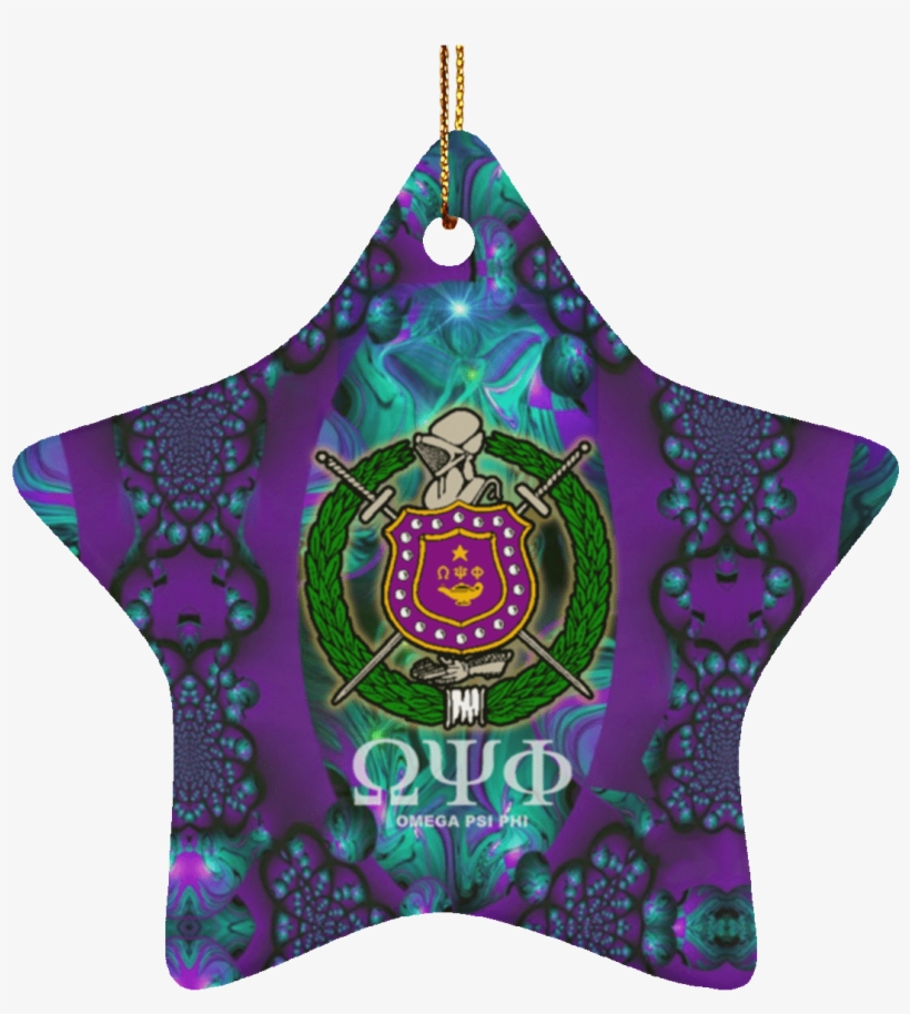 Omega Psi Phi Star Ornament - Omega Psi Phi Shield Transparent PNG ...