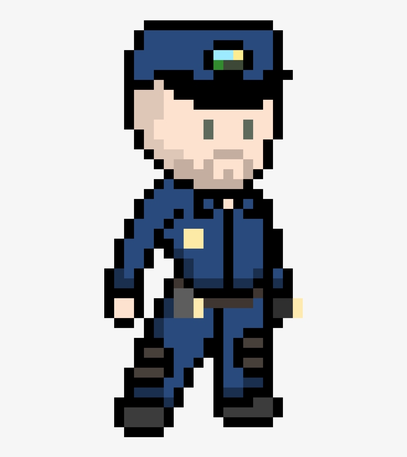 Prison Guard - Prison Guard Pixel Art Transparent PNG - 440x880 - Free ...