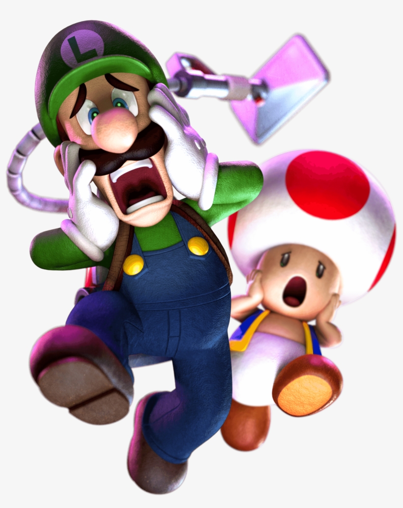 Luigi Ghostbuster And Toad Scared - Luigi's Mansion 2 Toad Transparent ...