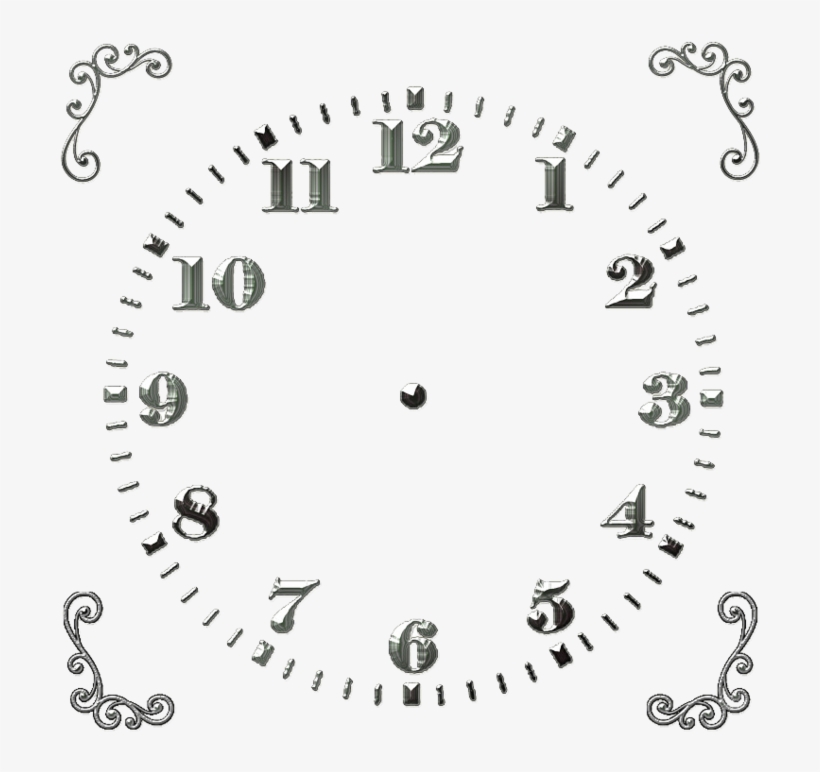 Clock Face With Hands Clipart Border
