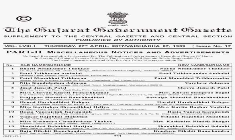 The Gujarat Government Gazette Gujarat Government Gazette - Document ...