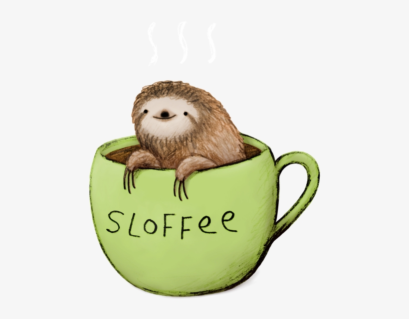 Sloffee - Sloth In Coffee Transparent PNG - 600x600 - Free Download on ...