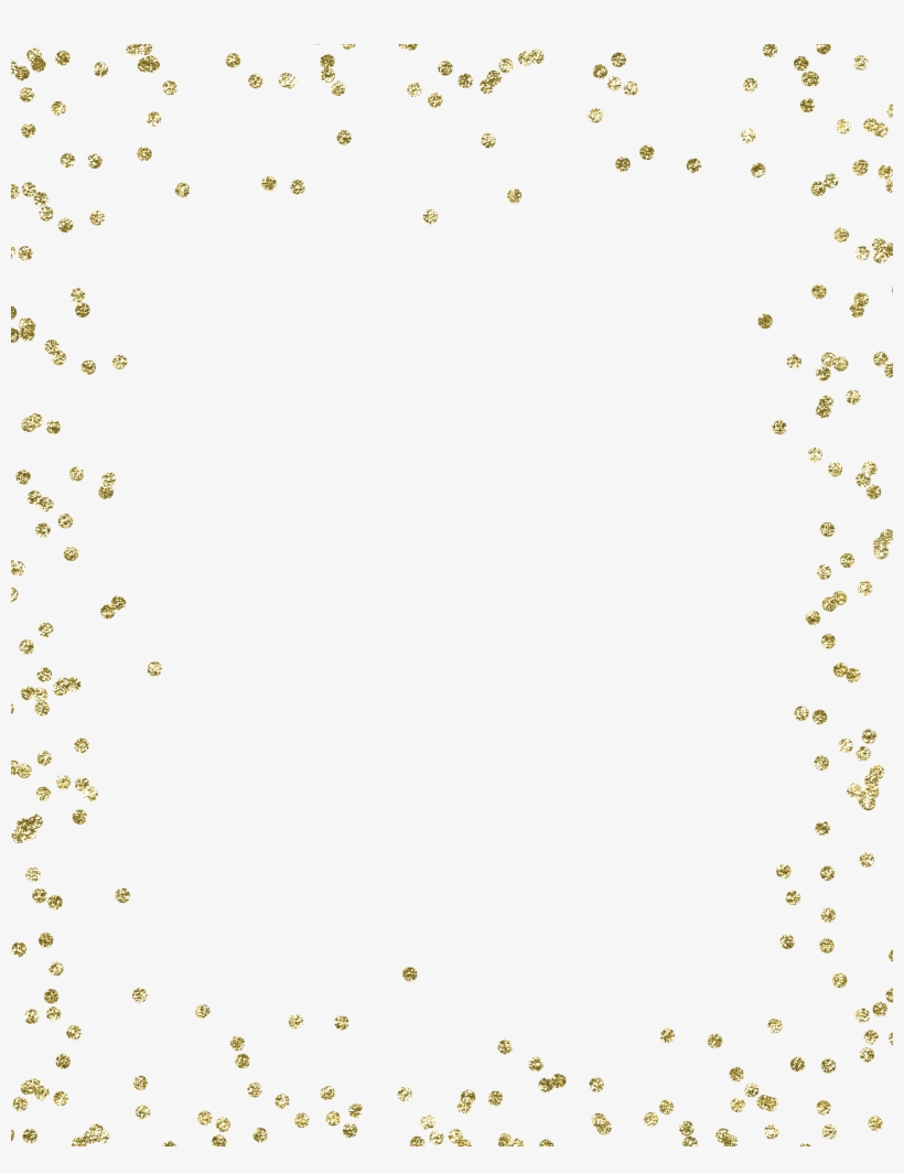 Download Gold Glitter Frame Png - Gold Glitter Confetti Png - HD ...
