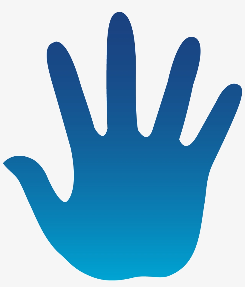 Download Blue Hand Print - High Five Hand Clipart - HD Transparent PNG ...