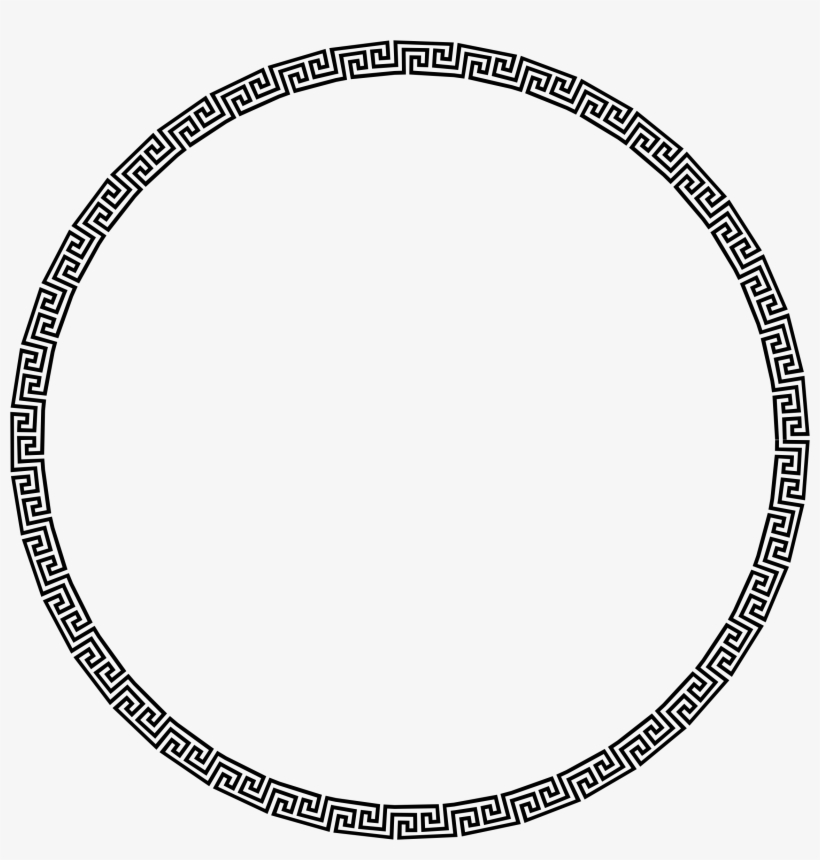 Greek Key Border Icons - Transparent Circle Border Transparent PNG ...