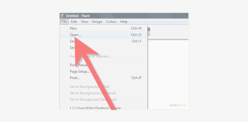 Image Titled Trace A Picture In Ms Paint Step 1 - Library Transparent ...
