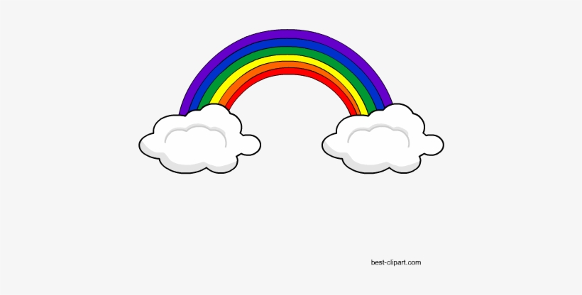 Clouds With Rainbow Free Png Clip Art Image Transparent PNG - 450x450 ...
