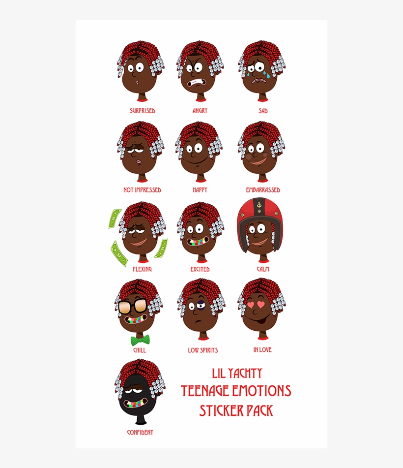 Double Tap To Zoom - Lil Yachty Stickers Transparent PNG - 1000x1000 ...