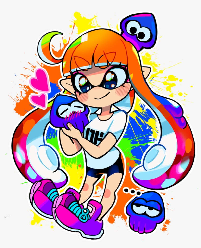 With A Lot Of Saturated Colours~ - Splatoon Inkling Girl Transparent ...