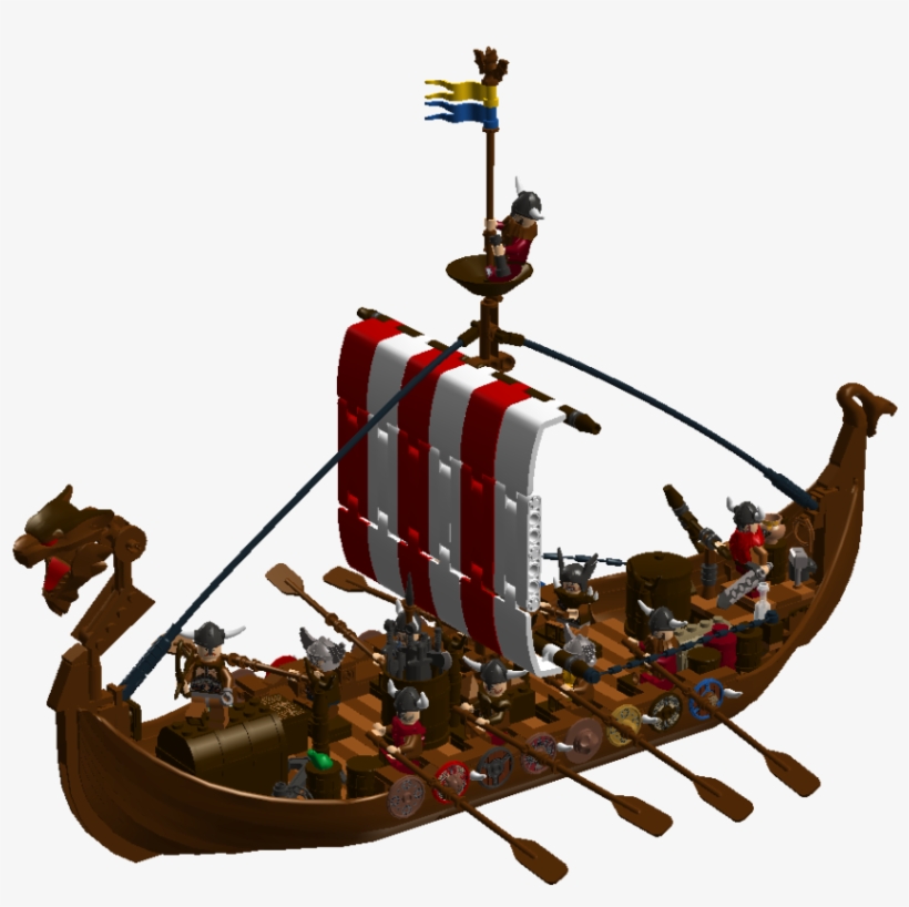Lego Viking Longboat Moc Instructions Pdf, Ldd And - Galleon ...