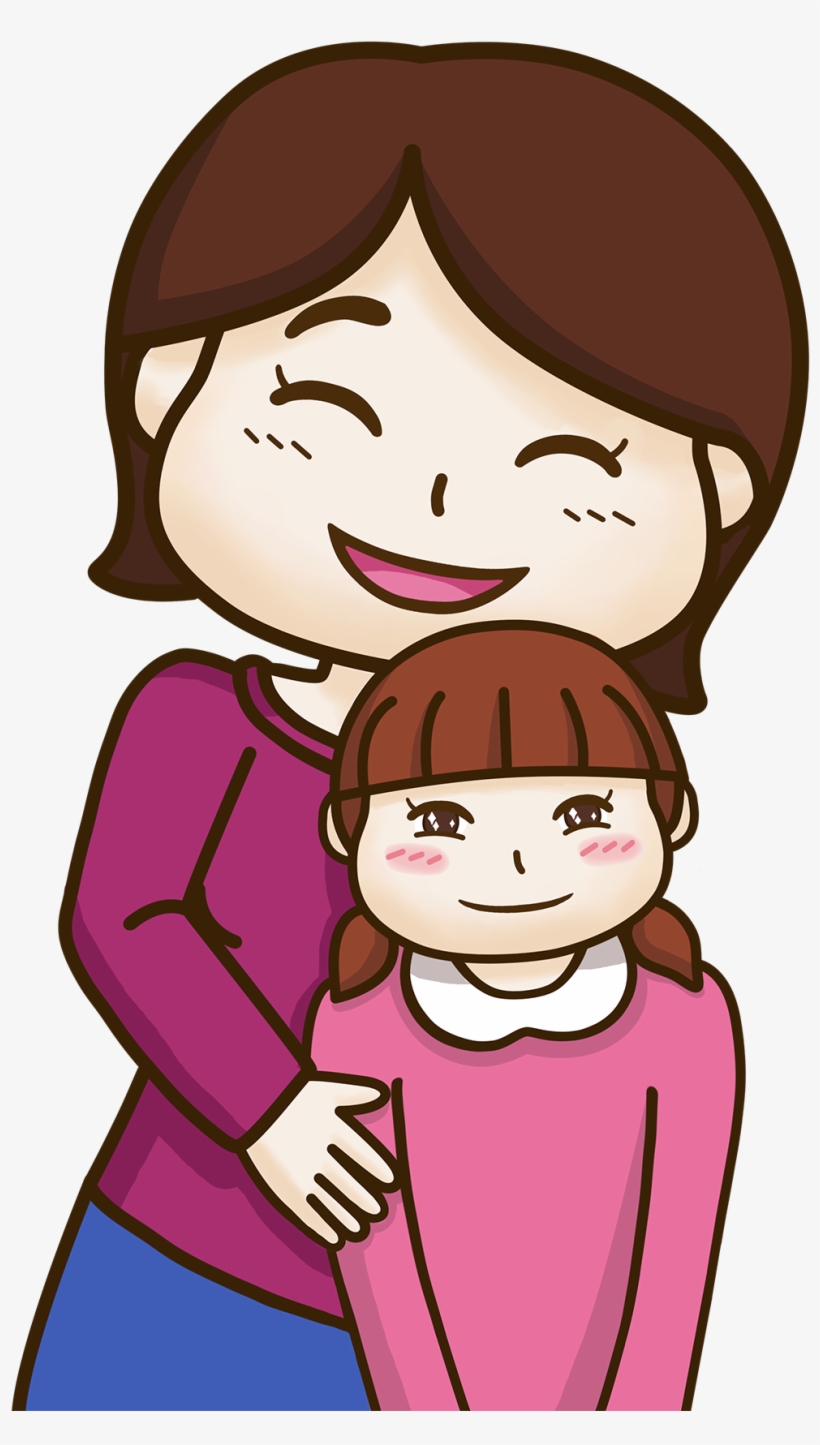 Cuddling Clipart Mother Sister - Cartoon Transparent PNG - 1280x1787 ...