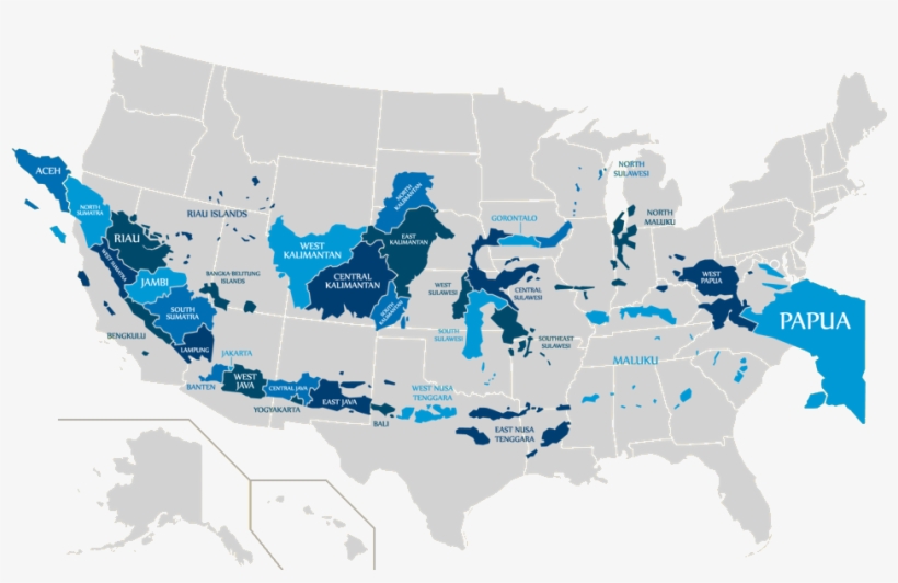 Indonesia Within The United States Of America - Indonesia Map Vector ...