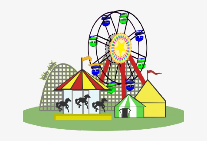 Ferris Wheel Clipart Transparent Background - Carnival Clipart Black ...