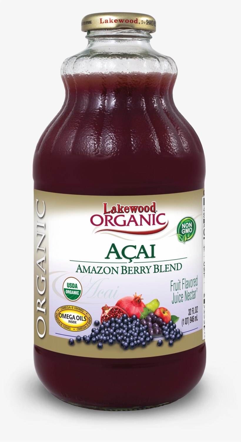 Lakewood Organic Acai Amazon Berry Juice Blend, 32 - Cold Pressed ...