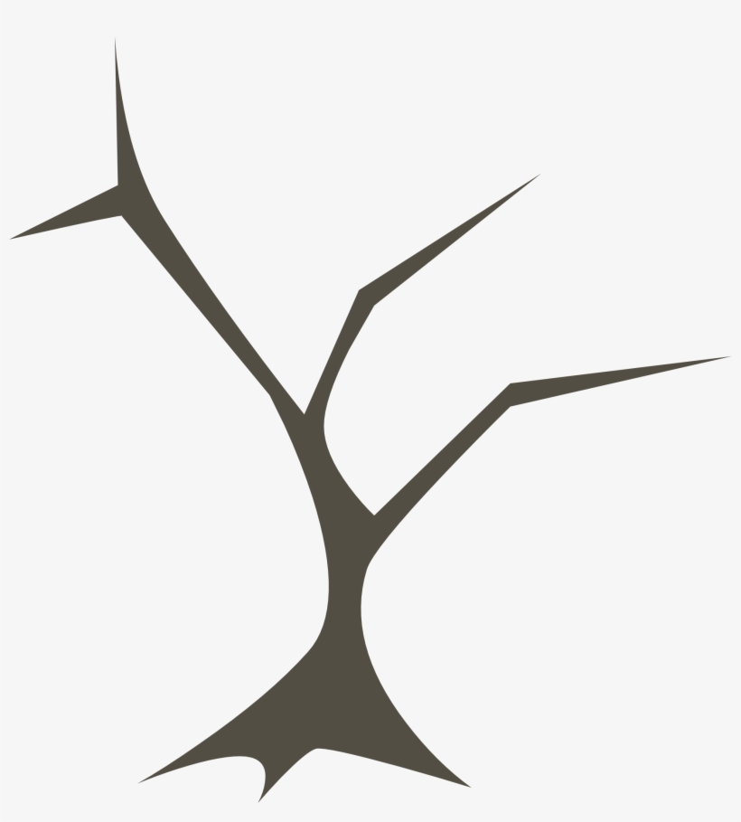 Drawing Of Sharp Tree Branches Without Leaves - شجرة متفرعة Transparent ...