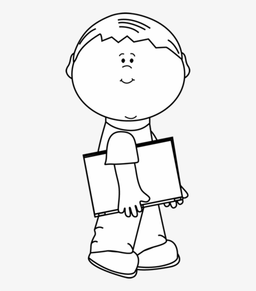 Student Black And White Clipart
