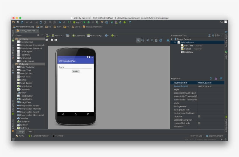 Hola World First Steps With Android - Toolbars App Transparent PNG ...