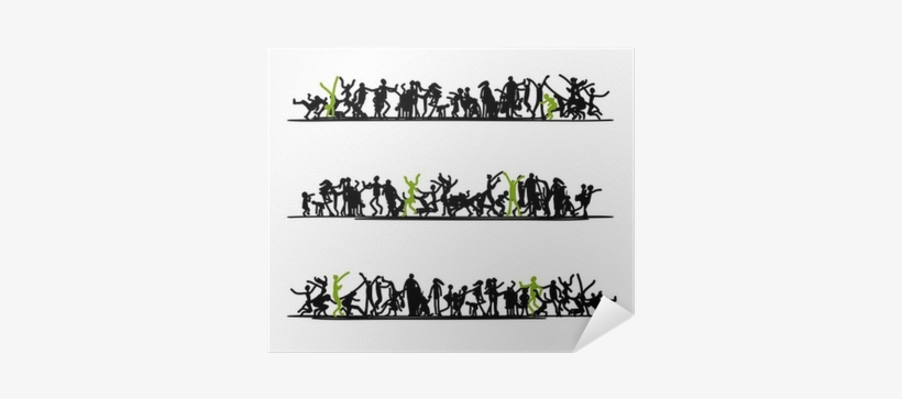 Sketch Of People Crowd For Your Design Poster • Pixers® - Wall Vinyl ...