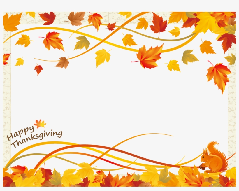 Autumn - Thanksgiving Clip Art Border Transparent PNG - 900x675 - Free ...