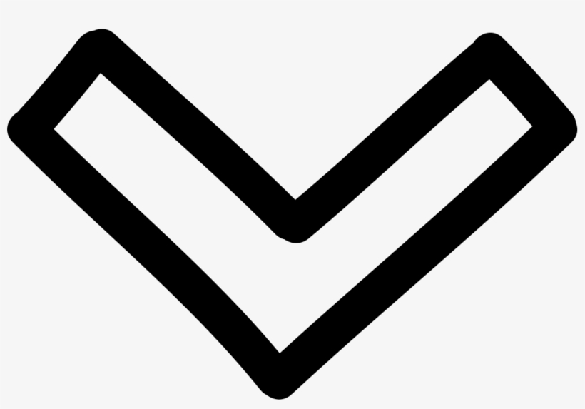 Down Arrow Hand Drawn Outline - Hand Drawn Down Arrow Transparent PNG ...